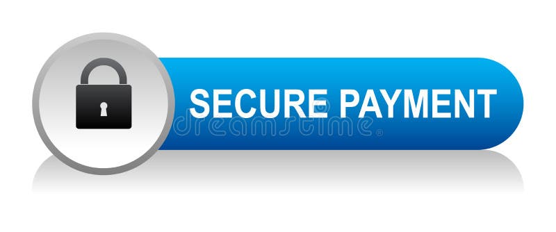 Secure payment icon button stock illustration. Illustration of ...