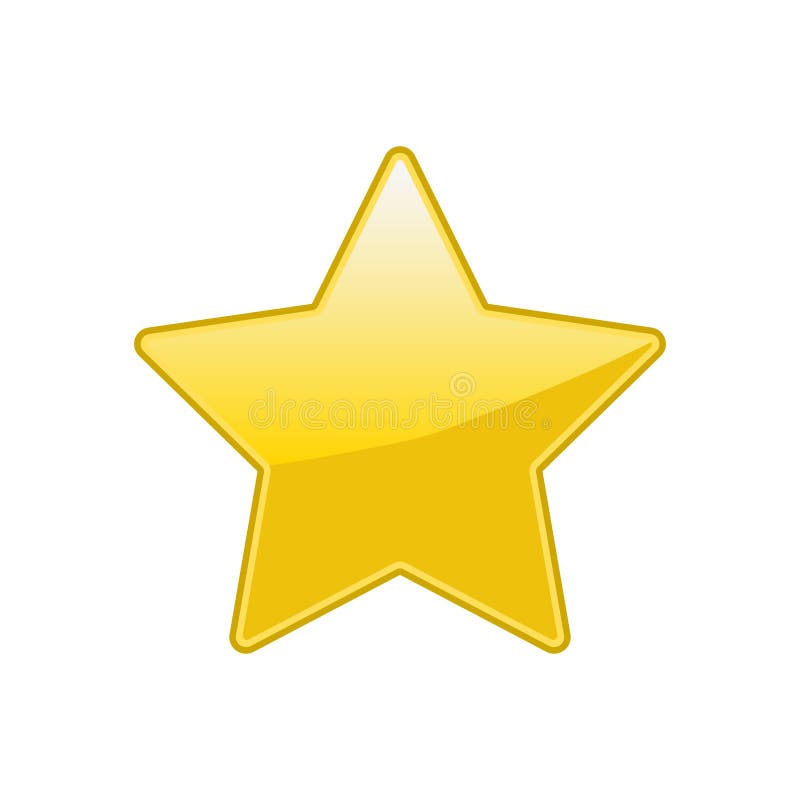 Vector Illustration of Glossy Yellow Star. Isolated. Stock Vector ... Vector Illustration of Glossy Yellow Star. Isolated. Stock Vector ...