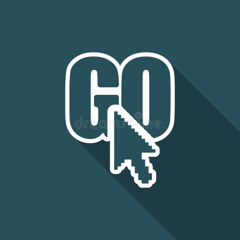 Vector Illustration of GO Web Button Icon Stock Vector - Illustration ...