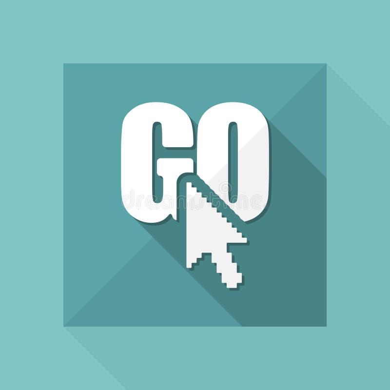 Vector Illustration of GO Web Button Icon Stock Vector - Illustration ...