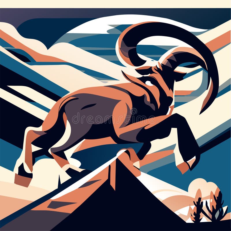 Jumping Goat Stock Illustrations – 1,046 Jumping Goat Stock ...