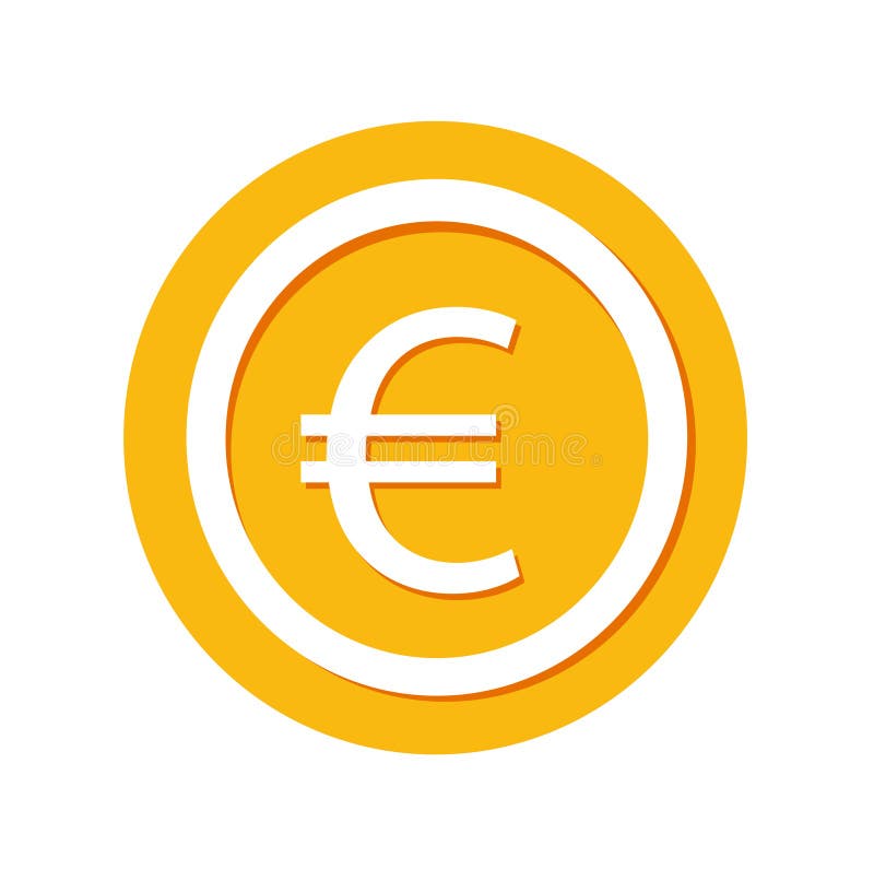 Vector Illustration of Gold Coin Euro Stock Vector - Illustration of ...