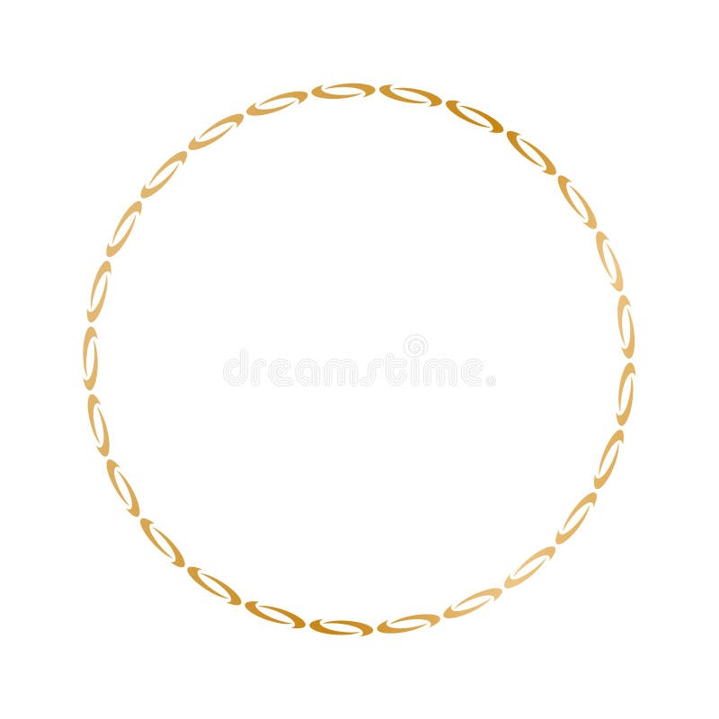Vector Illustration of Gold Colored Circle Banner Frame Stock Vector ...
