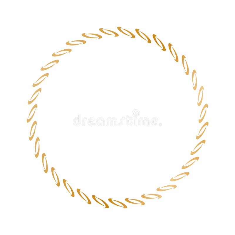 Vector Illustration of Gold Colored Circle Banner Frame Stock Vector ...