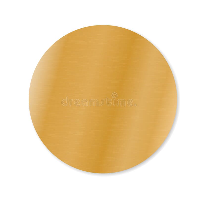 Vector Illustration of Gold Colored Round Banner Stock Vector ...