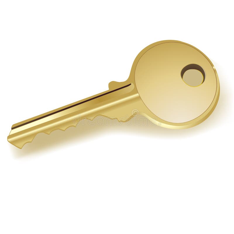 Locksmith Gold Key Word Profession Job Worker Stock Illustration ...