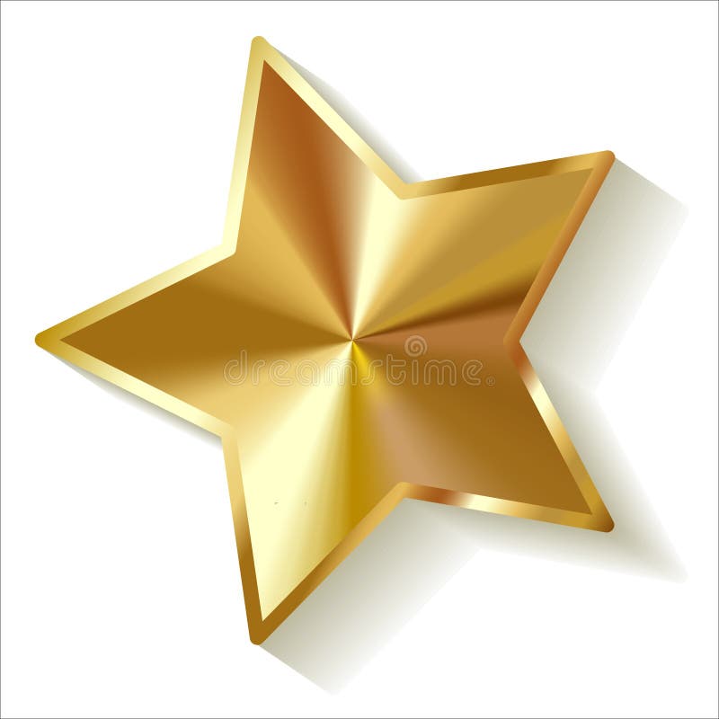 Vector Illustration of Gold Shiny Stars in the Corner on a White ...