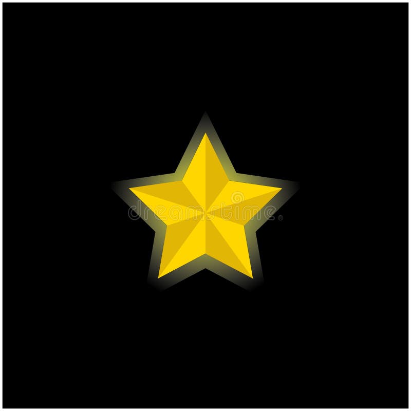 Vector Illustration of a Gold Star Icon Stock Vector - Illustration of ...