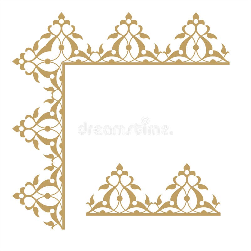 Islamic Corner Border Designs Mosque Islamic Frame Corner 3D PNG