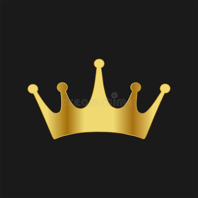 A Vector Illustration of Golden Crown Logo Stock Vector - Illustration ...