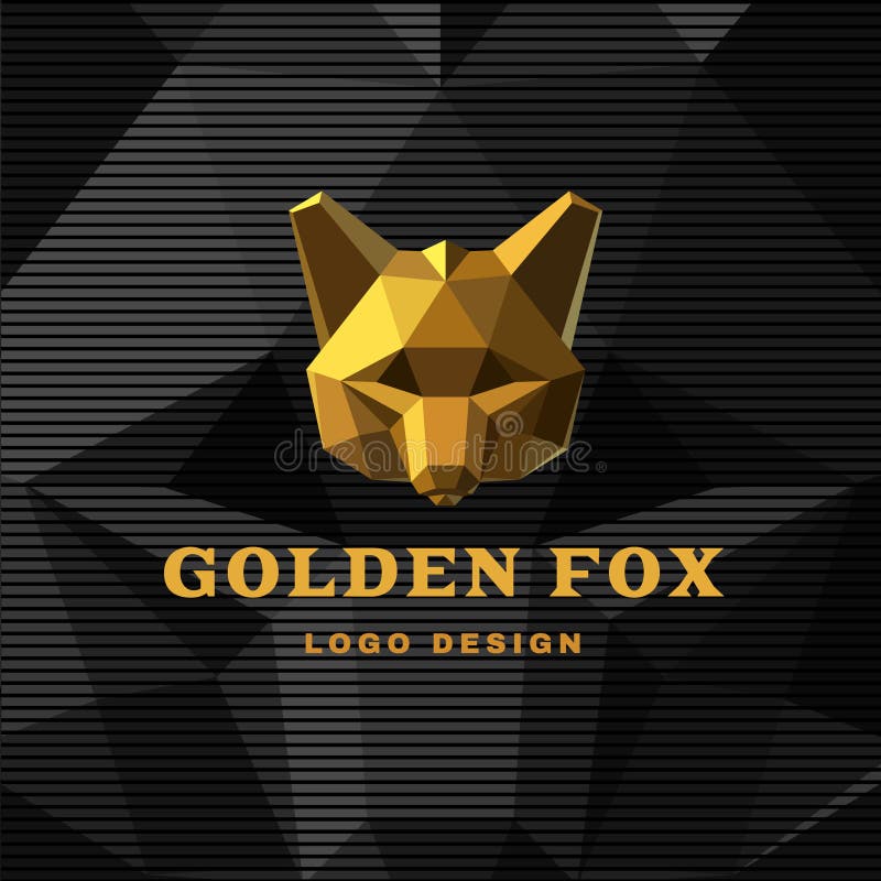 Abstract Logo With Golden Fox Stock Vector - Illustration of adorable ...