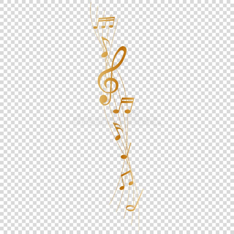 Gold Music Notes Transparent Stock Illustrations – 86 Gold Music Notes ...