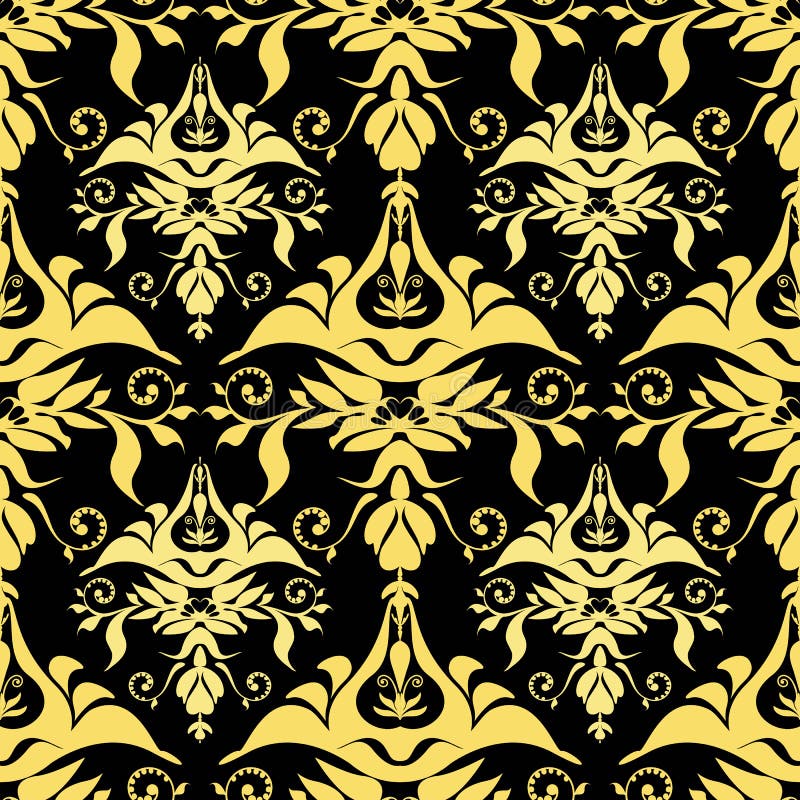 Vector Illustration Golden Royal Pattern Stock Vector - Illustration of ...