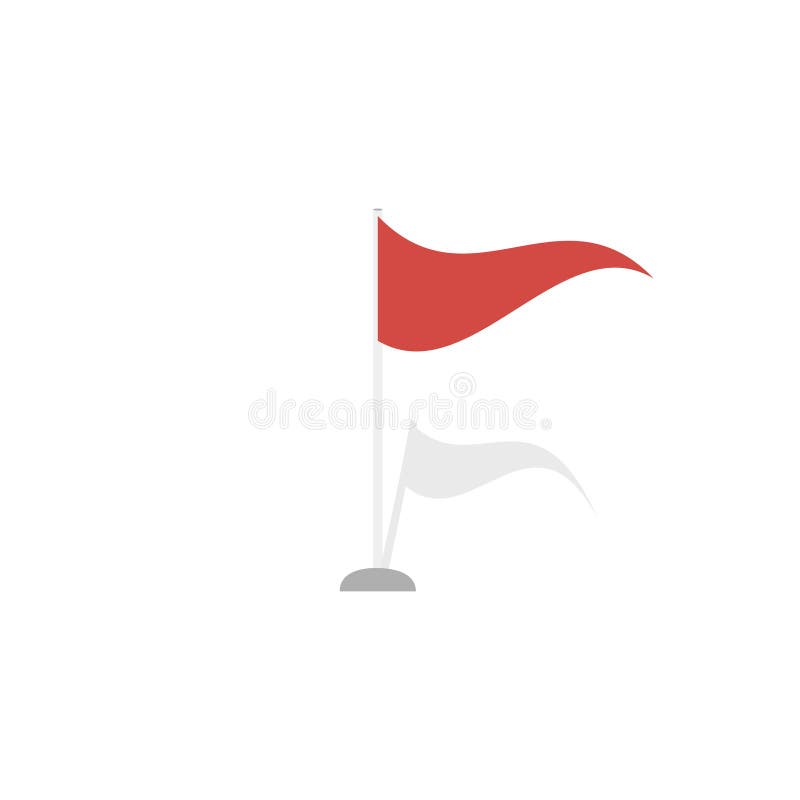 Vector Illustration Golf Flag. Championship of Golf Target Stock ...