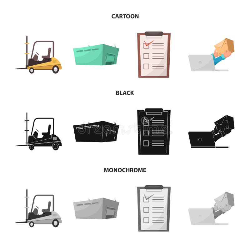 Vector Design of Goods and Cargo Logo. Set of Goods and Warehouse ...
