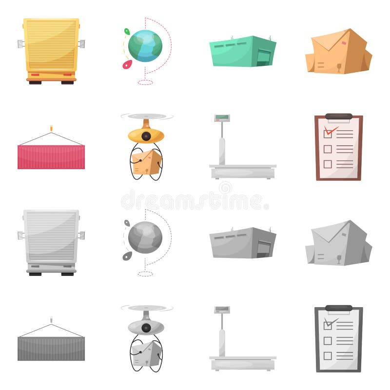 Vector Illustration of Goods and Cargo Logo. Collection of Goods and ...