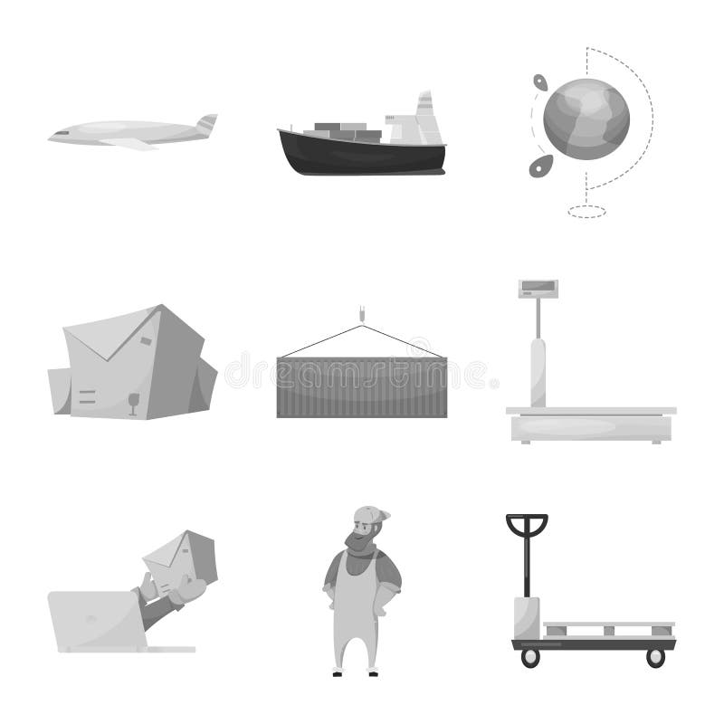 Vector Design of Goods and Cargo Sign. Collection of Goods and ...