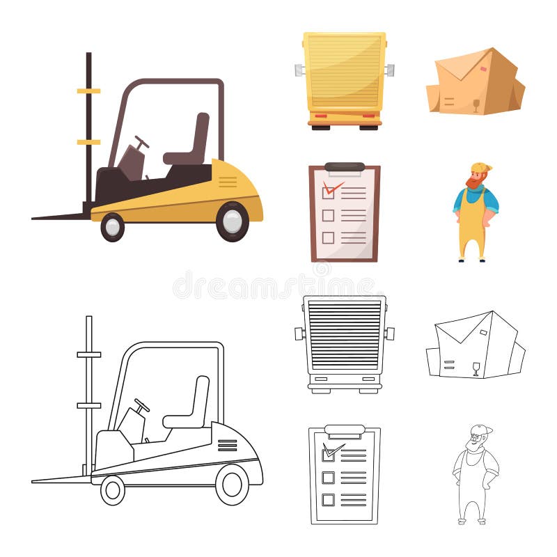 Vector Design of Goods and Cargo Icon. Set of Goods and Warehouse Stock ...