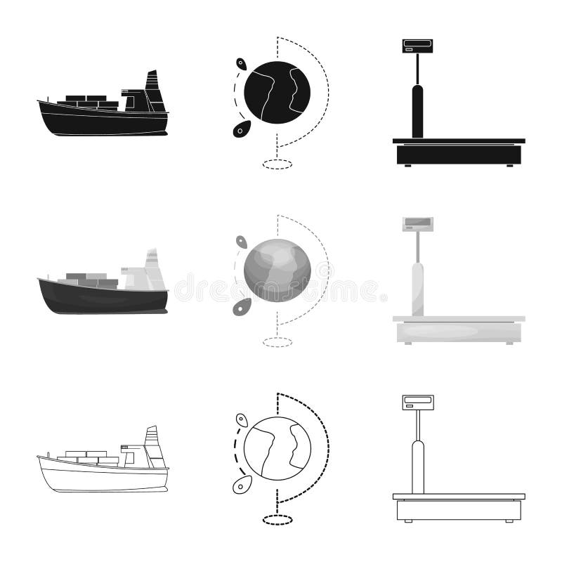Vector Illustration of Goods and Cargo Symbol. Collection of Goods and ...