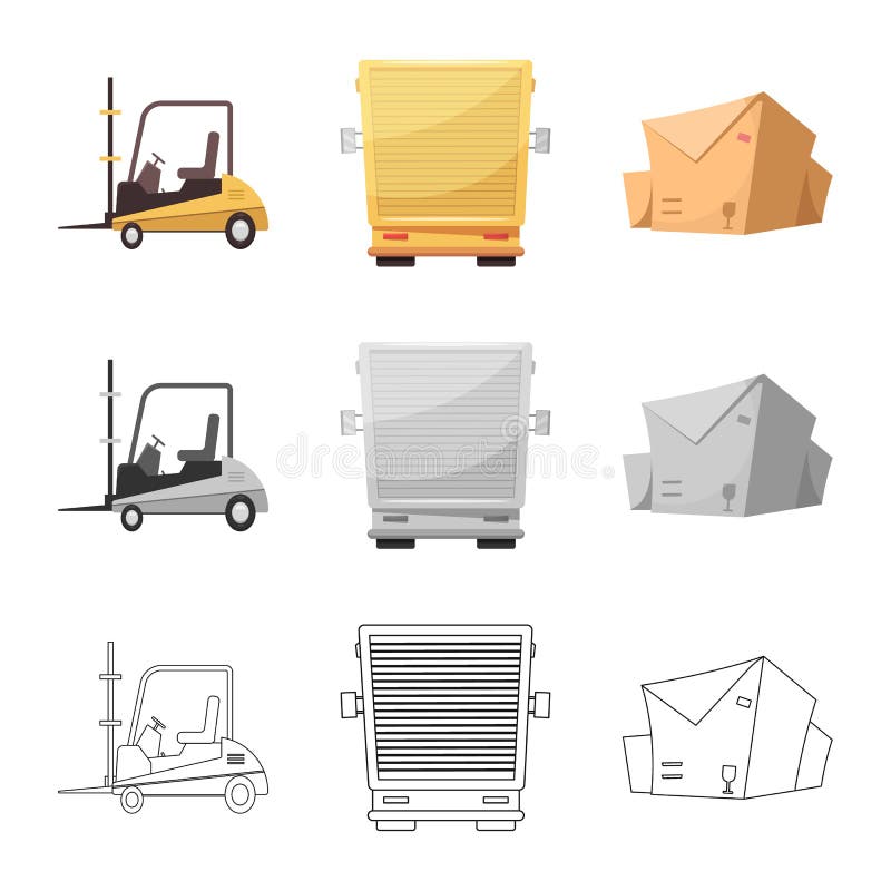 Vector Design of Goods and Cargo Icon. Collection of Goods and ...