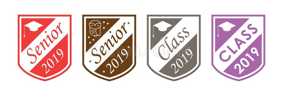 Vector Illustration of a Graduating Class in 2018 Graphics Gold ...