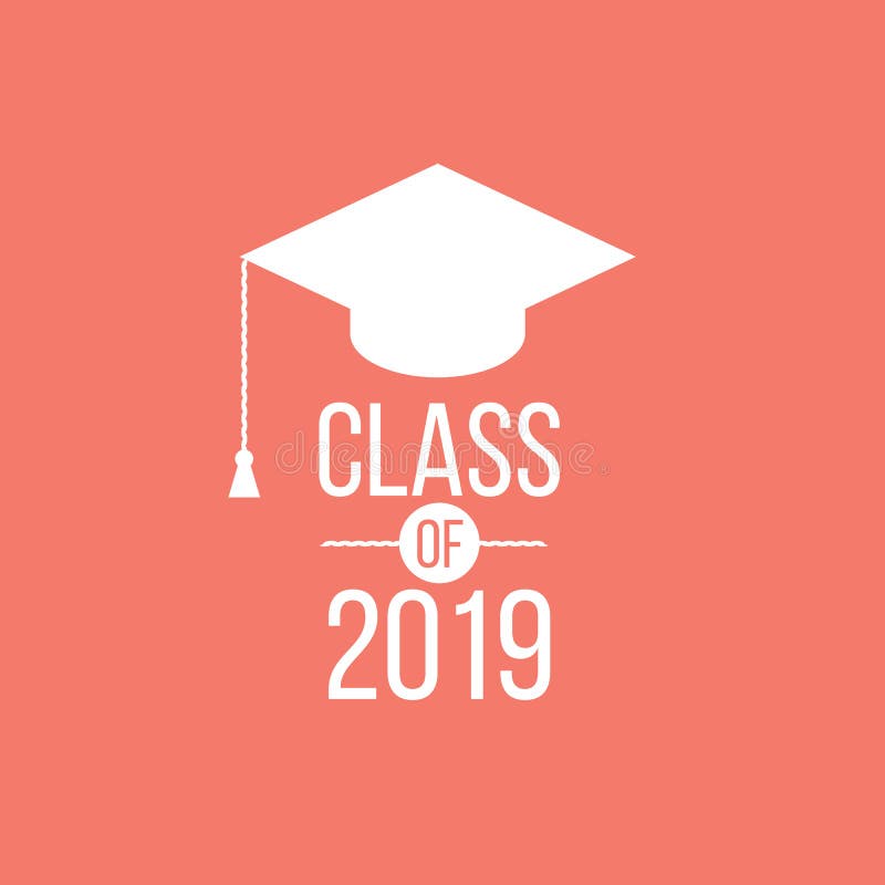Vector Illustration of a Graduating Class in 2019 Graphics Stock Vector ...