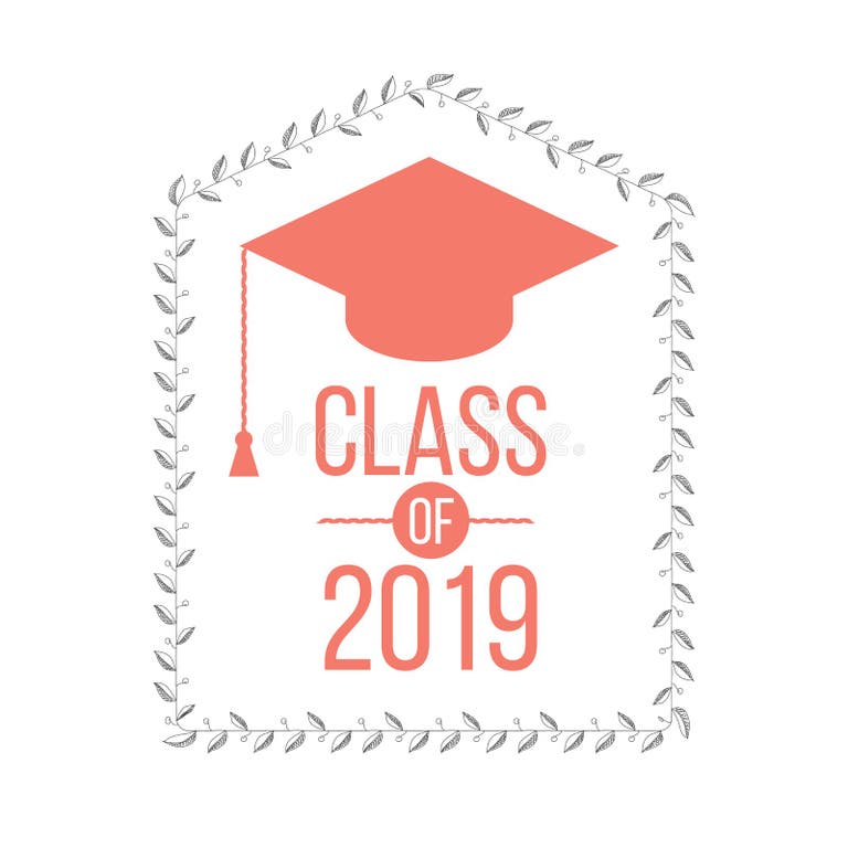 Vector Illustration of a Graduating Class in 2019 Stock Vector ...
