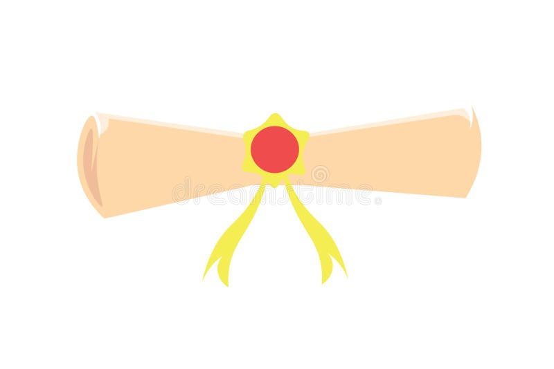 Vector Illustration of Graduation Certificate Roll Stock Vector ...