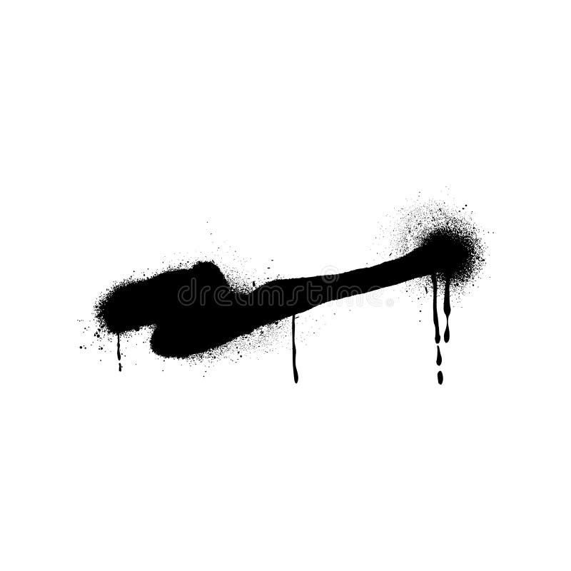Vector Illustration of Graffiti, Ink Abstract Line with Drips and ...