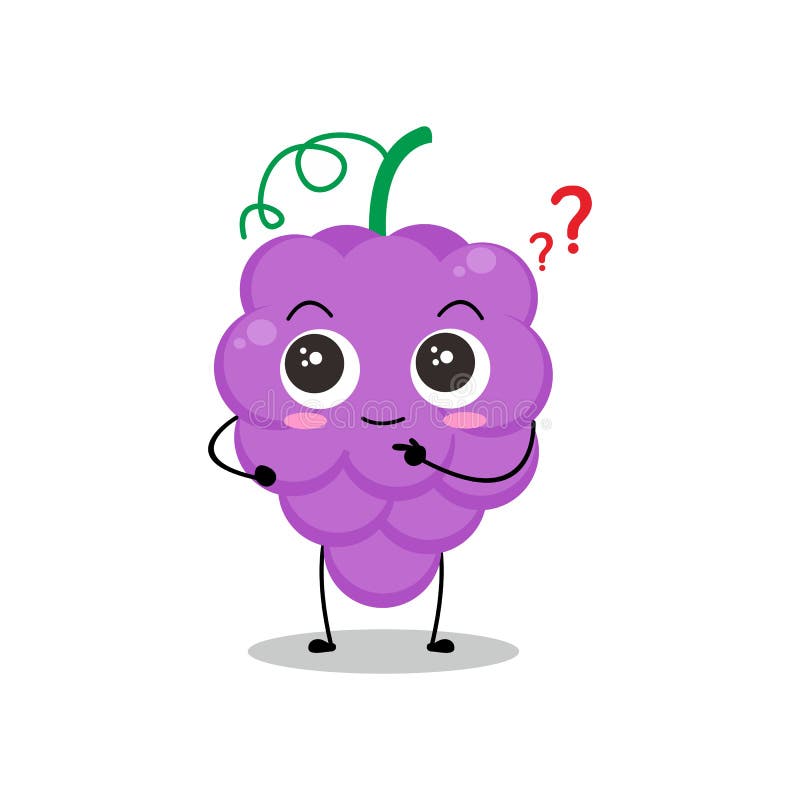 Joy Grape Character Cartoon Collection Stock Vector - Illustration of ...