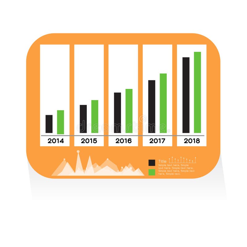 Vector Illustration Graph Set on White Background Stock Vector ...