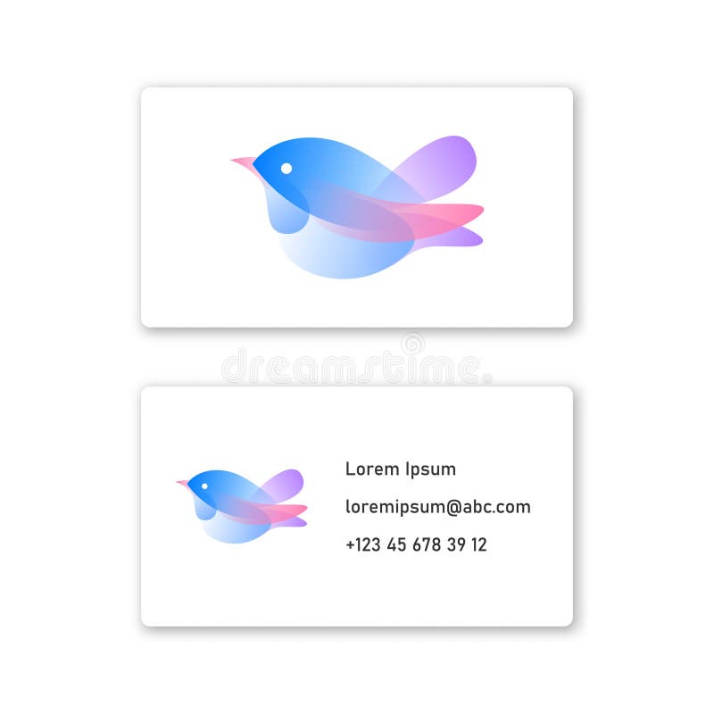 Vector Bird in Gradient Style . Editable Illustration Stock Vector ...