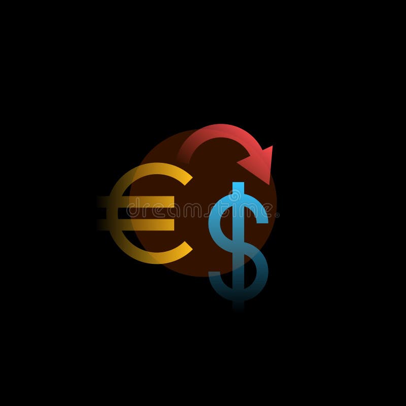 Currency Exchange. Vector Icon in Gradient Style Stock Vector ...