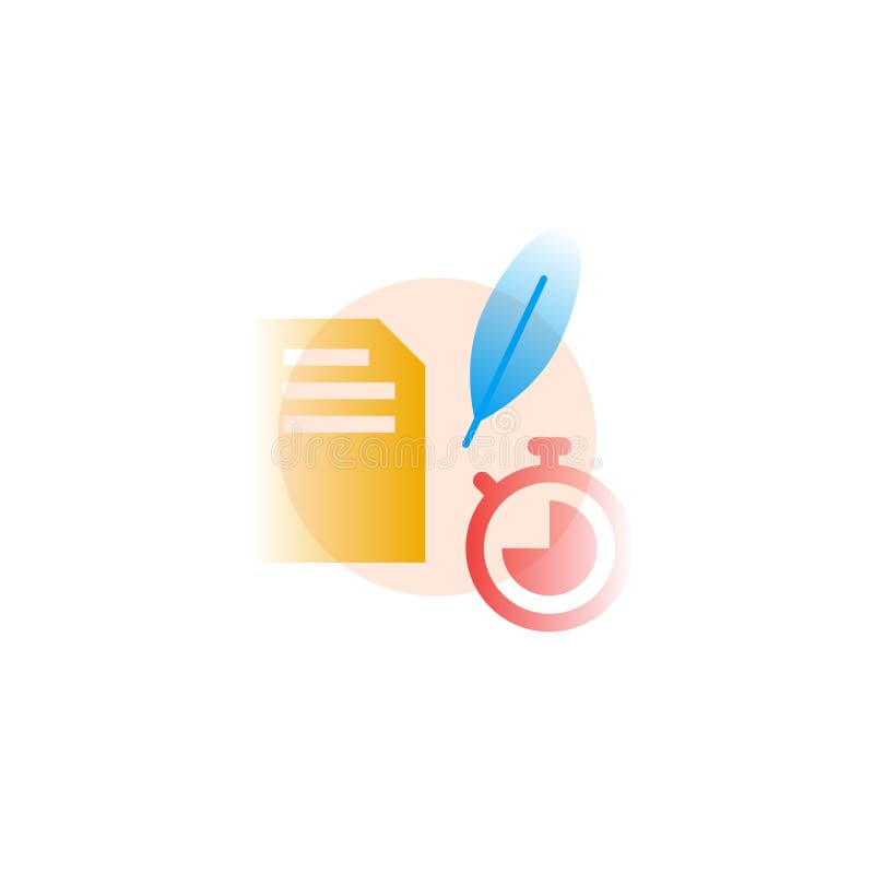 Draft. Vector Icon in Gradient Style. Editable Illustration Stock ...