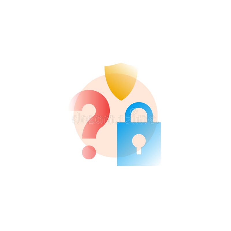 Forgot Password. Vector Icon in Gradient Style Stock Vector ...