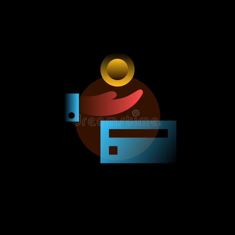 Payment. Vector Icon in Gradient Style. Editable Illustration Stock ...