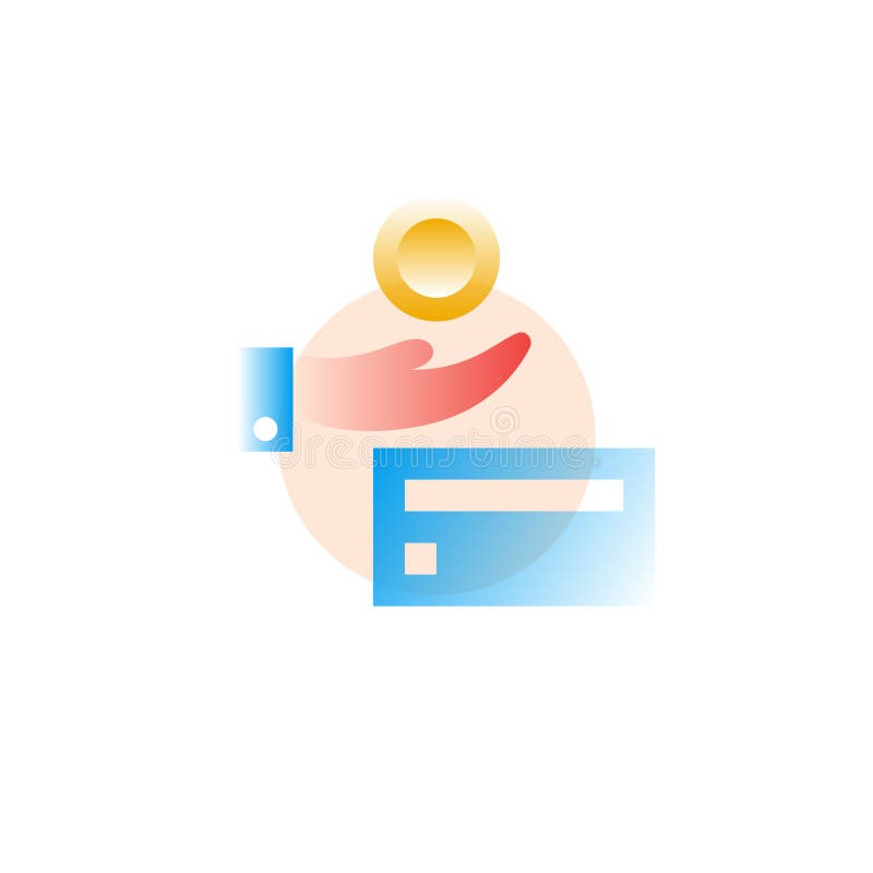 Payment. Vector Icon in Gradient Style. Editable Illustration Stock ...