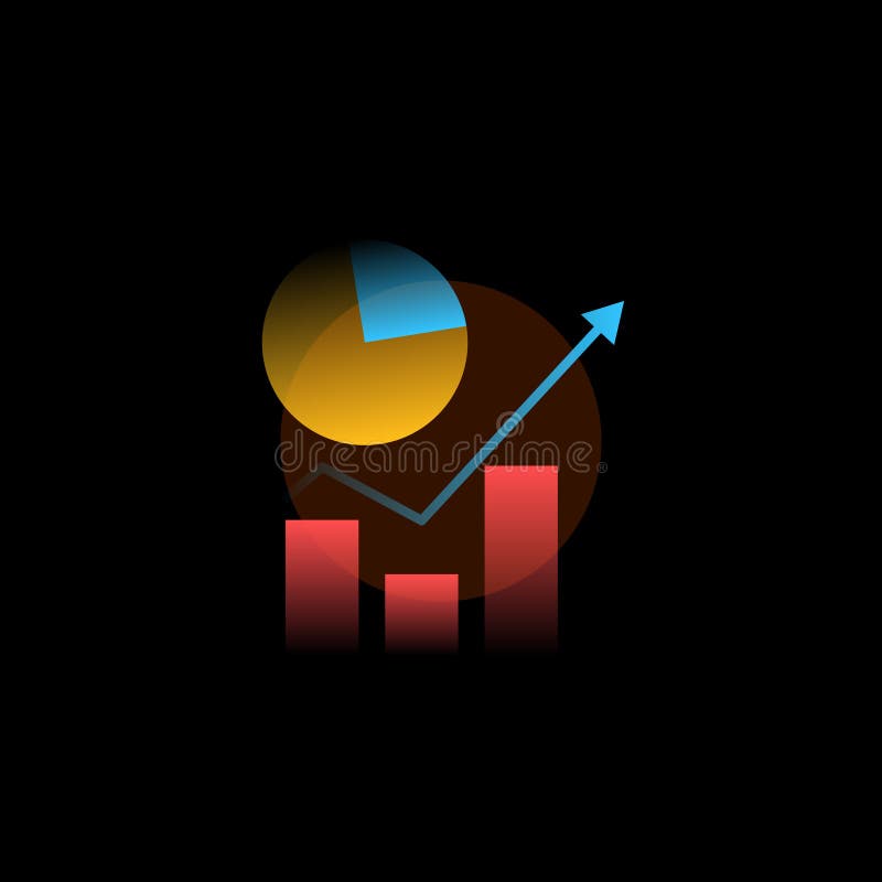 Statistics. Vector Icon in Gradient Style. Editable Illustration Stock ...