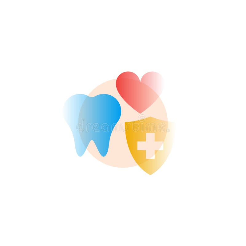 Teeth. Vector Icon in Gradient Style. Editable Illustration Stock ...