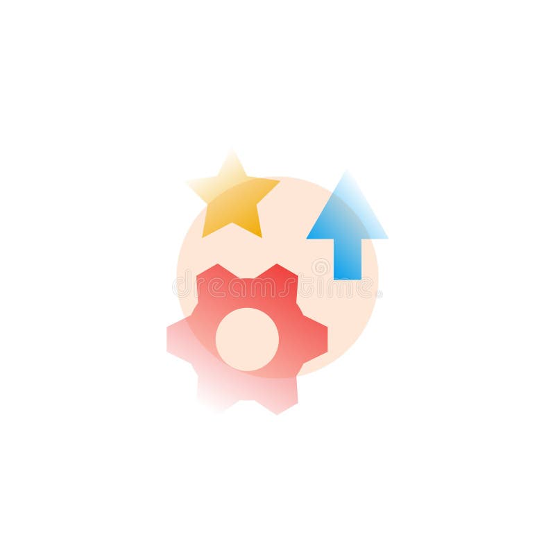 Upgrade. Vector Icon in Gradient Style. Editable Illustration Stock ...