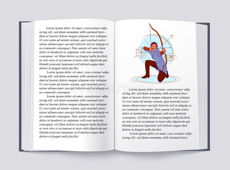 Vector Archer in Shadow of Sharp Lines Style . Editable Illustration ...