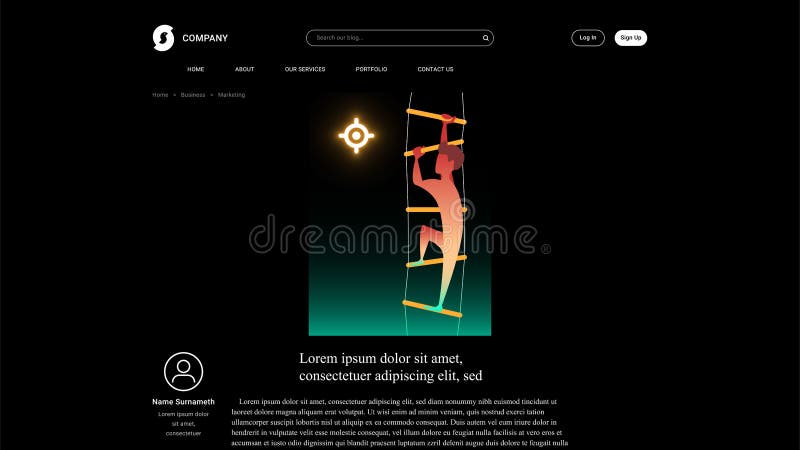 Vector Objective in Gradient Style . Editable Illustration Stock ...