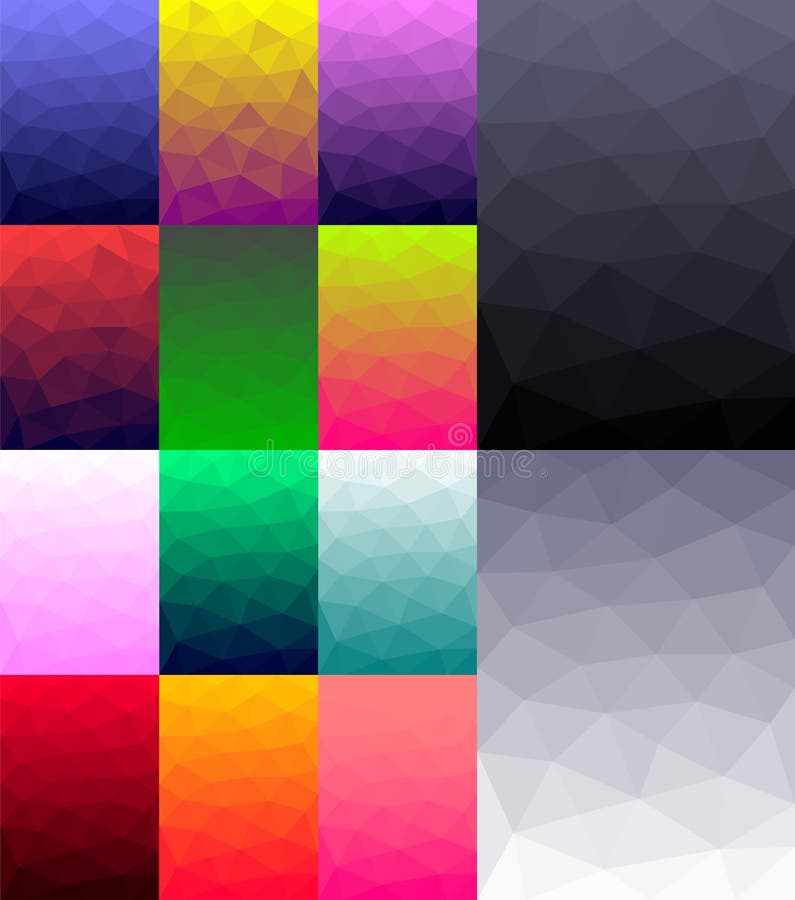 Vector Backgrounds in Low Poly Style Stock Illustration - Illustration ...