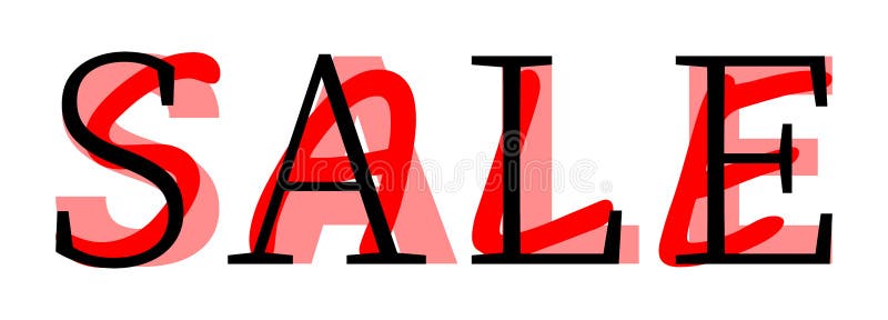 Vector Sale in Mass Fonts Style Stock Illustration - Illustration of ...