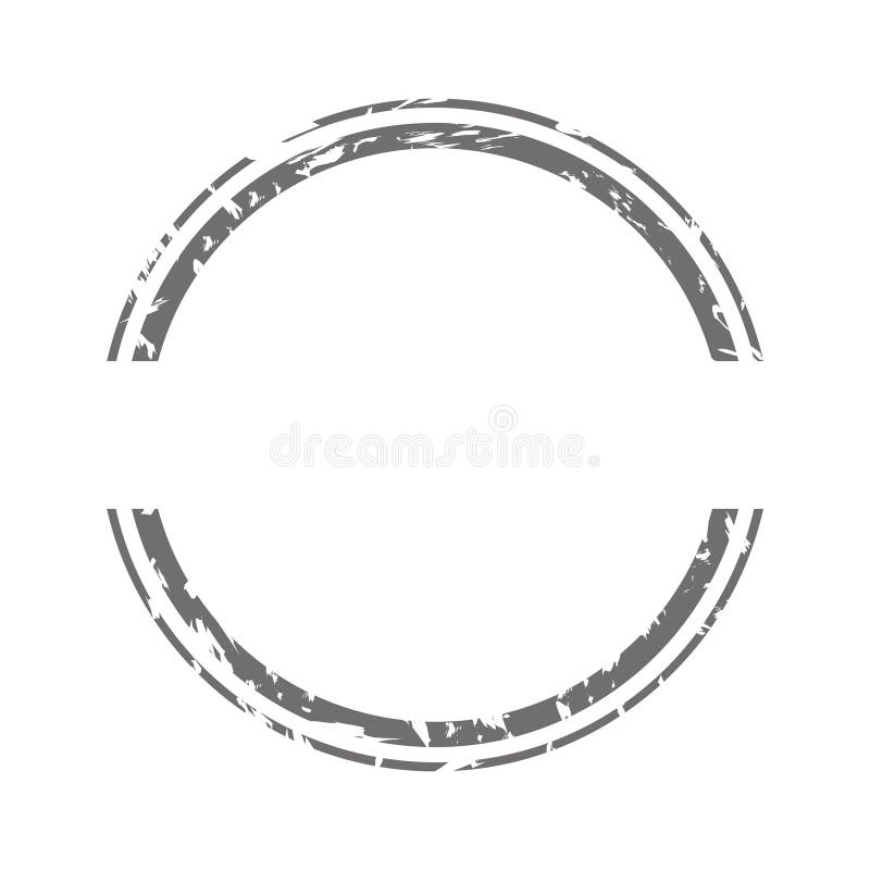 Vector Illustration of Gray Colored Circle Shape Brush Painted Banner ...
