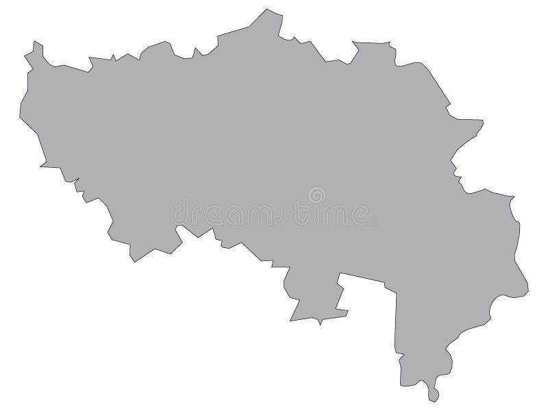 Gray Map of Belgian Province of Limburg Stock Vector - Illustration of ...