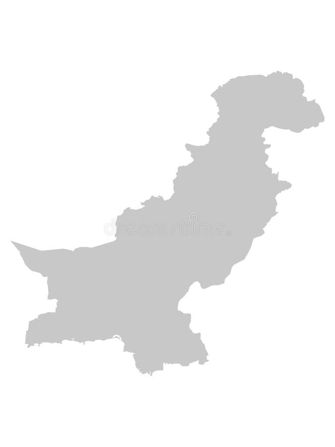 Gray Map of Pakistan stock vector. Illustration of nation - 231099283