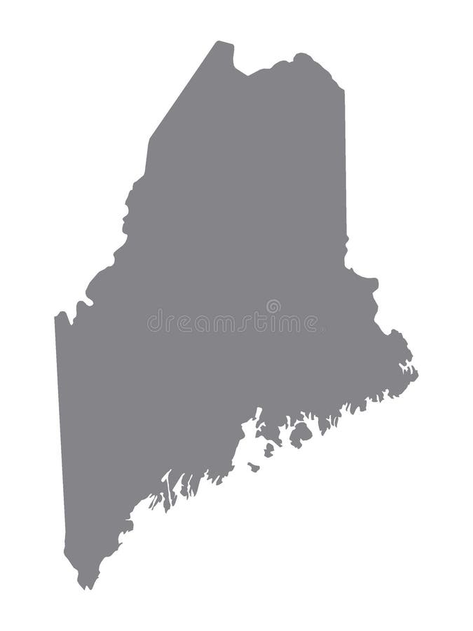 Maine(USA) map stock illustration. Illustration of graphics - 6830601