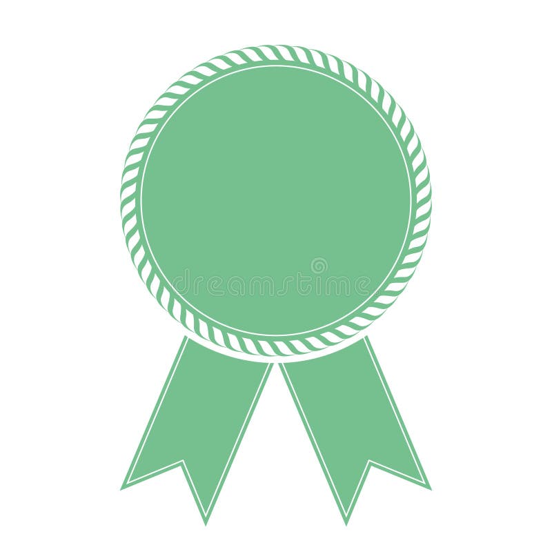 Green Award Ribbon Isolated Stock Illustration - Illustration of green ...