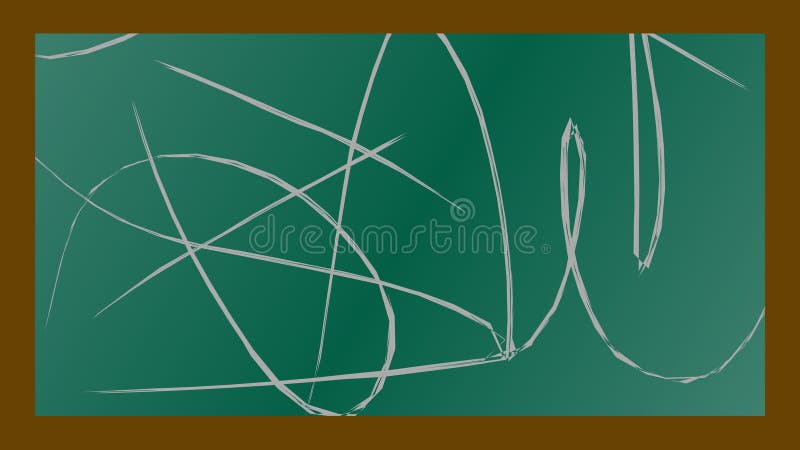 Vector Illustration of a Green Board with a White Random Scribble Stock ...